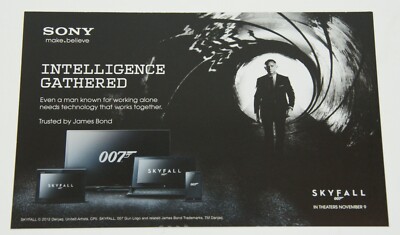 James Bond Skyfall Sony Electronics Ad Advertisement 2007 Daniel Craig ...