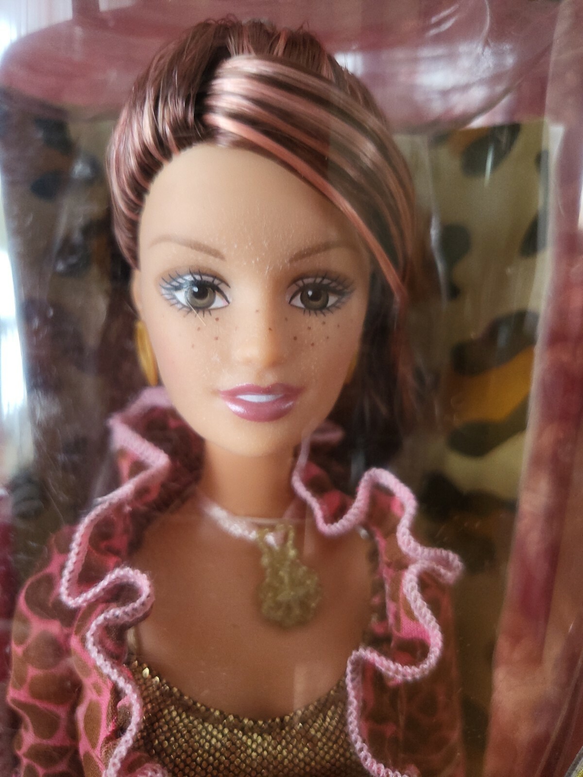 Barbie Fashion Fever Animal Print Collection Lara doll w/ freckles red ...