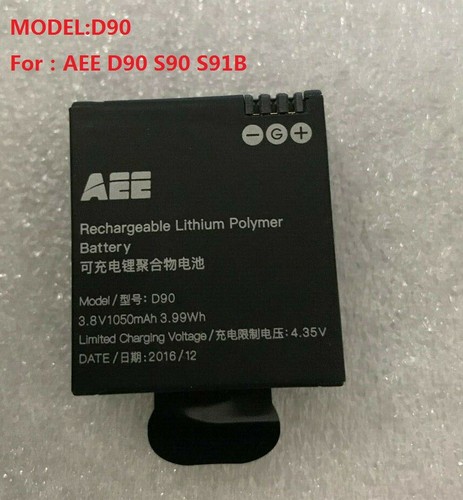 D90 New Genuine 1050mAh 3.8V Battery For AEE D90 S90 S91B Sports Camera ...