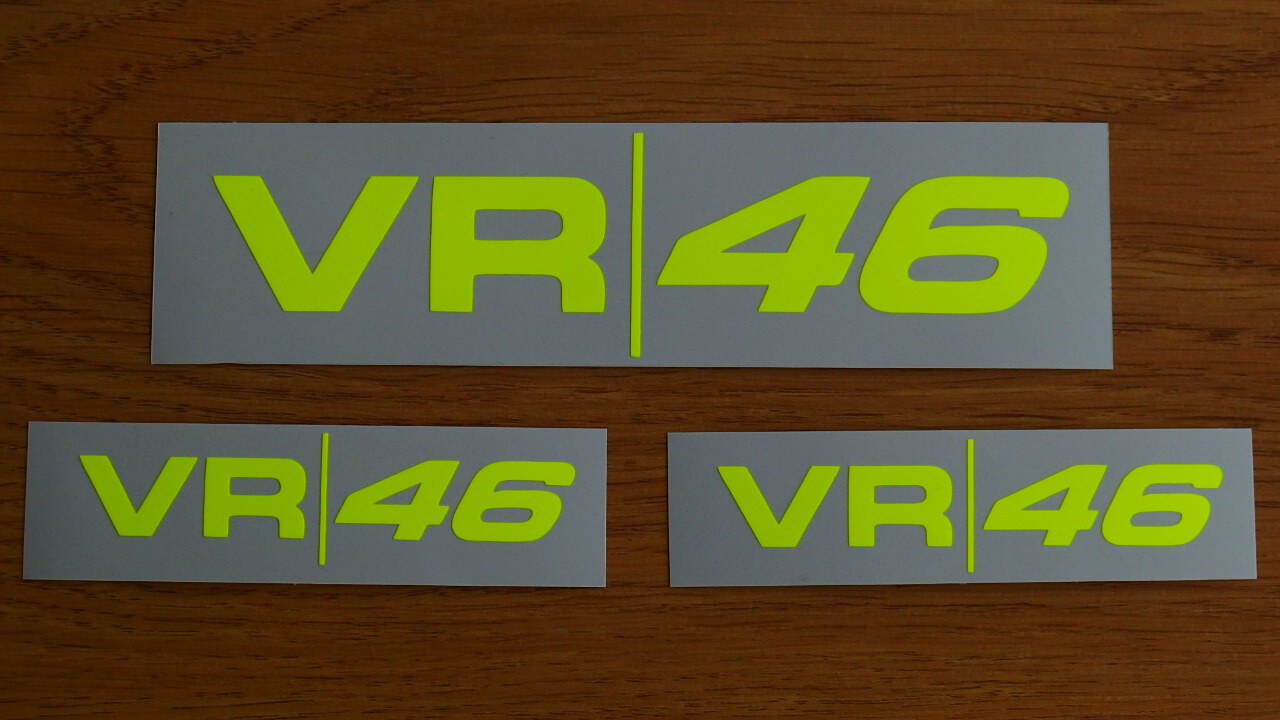 Valentino Rossi 3 Sticker decals Fluorescent Yellow VR46 2020 - CM.15 ...
