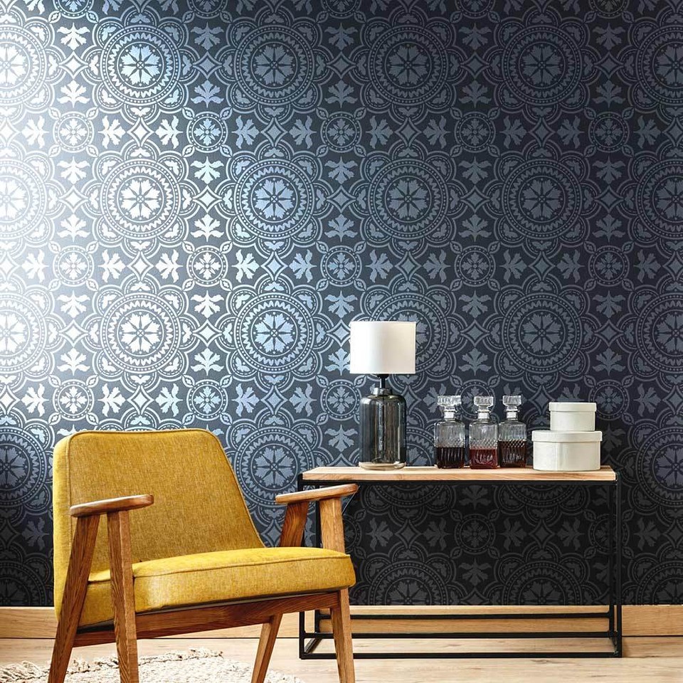 Tangier Tile Stencil - Cement Tile Stencils - DIY Floor Tiles | eBay UK