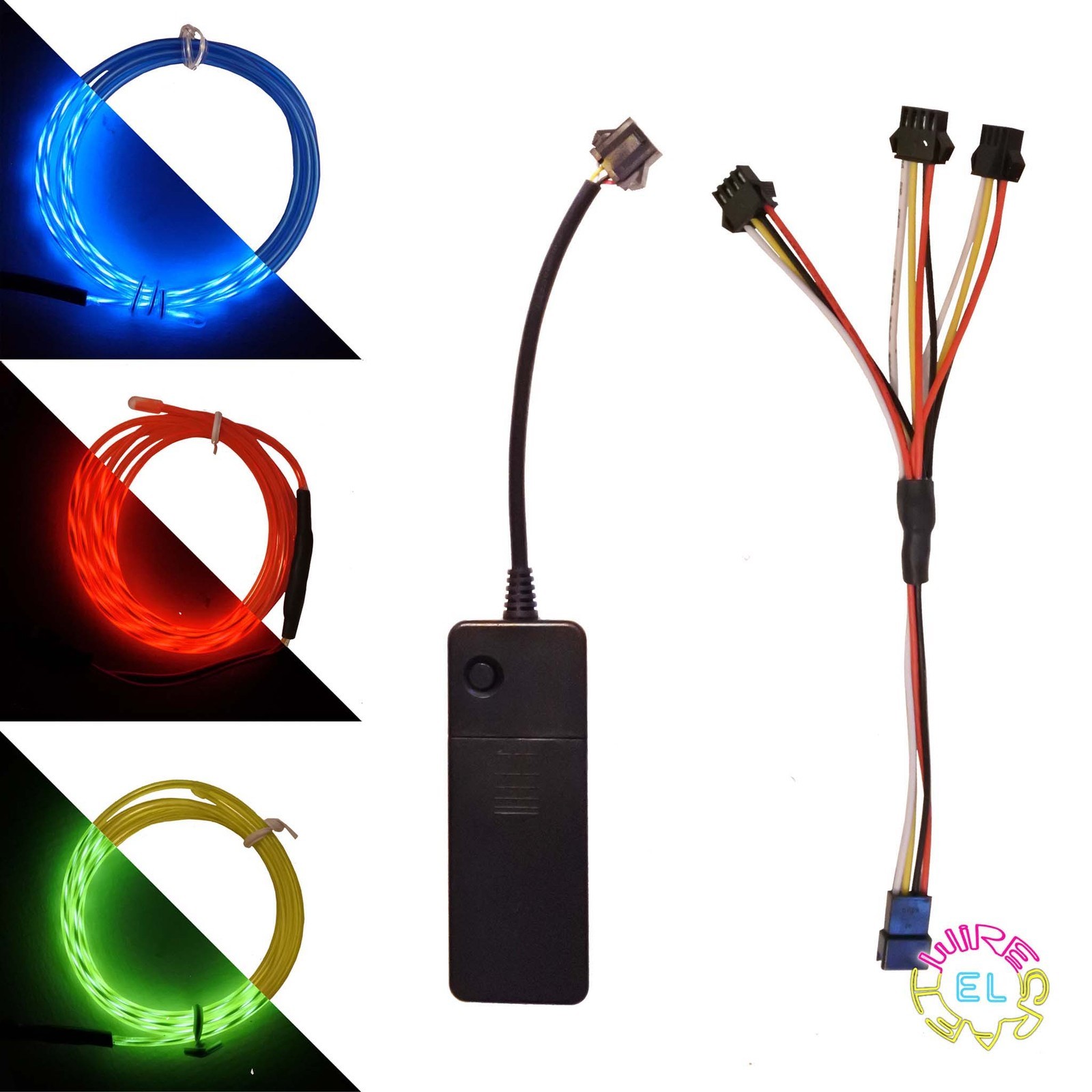 CHASING EL Wire Set - 3 x 1 metre of Chasing EL Wire Driver Splitter | eBay