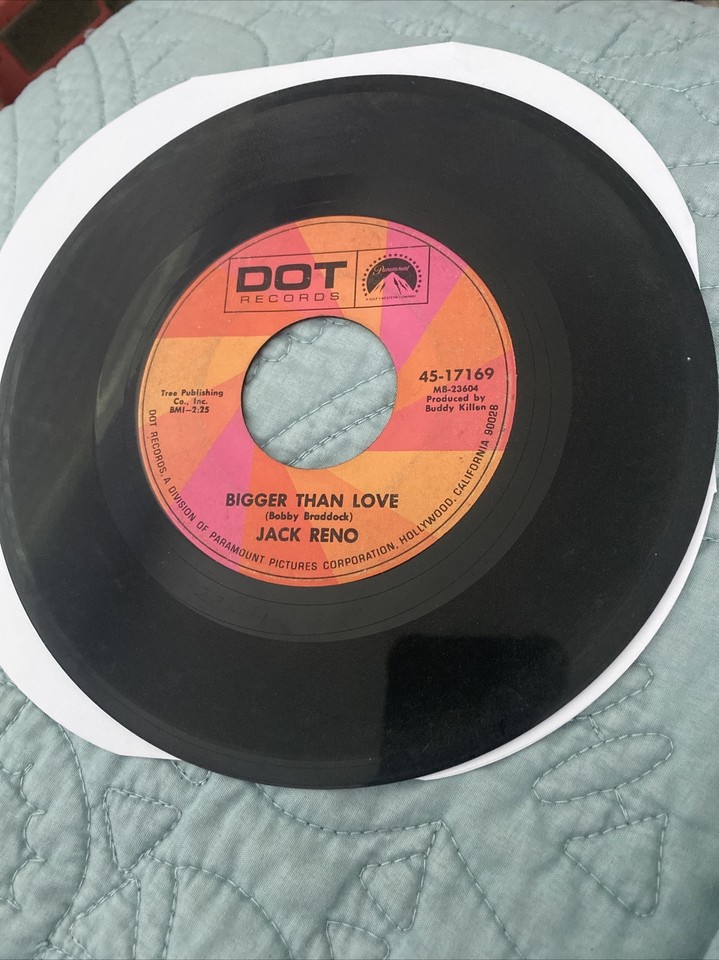 Jack Reno, I Want One - Bigger Than Love, Dot Records 45- 17169 | eBay
