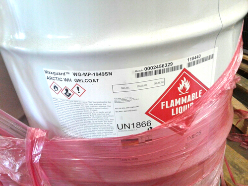 Maxguard WG-MP-1949SN Arctic White Gelcoat UN1866 Resin Solution,3,II ...