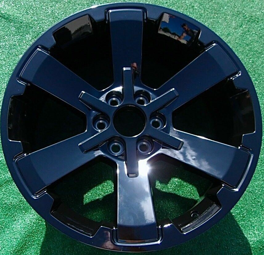 Black 22 Wheel Escalade Yukon Tahoe Suburban OEM Factory GM Spec 5662 ...