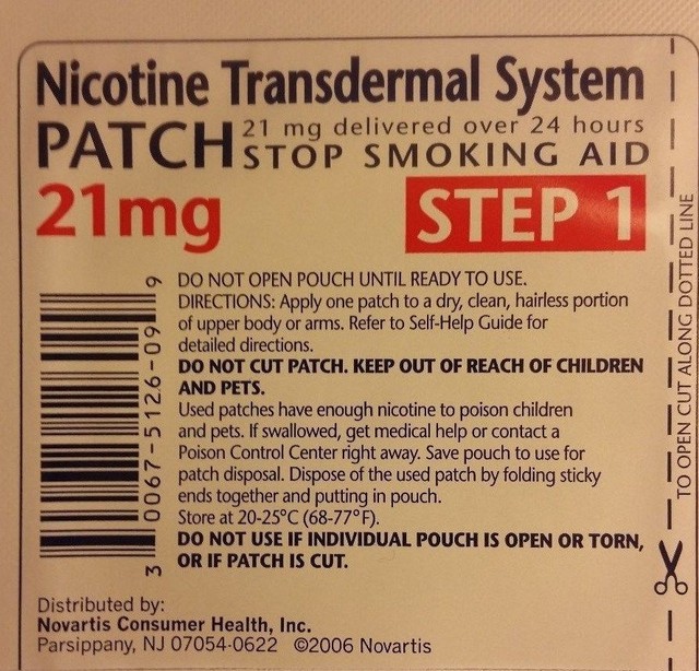 STEP 1 HABITROL TRANSDERMAL NICOTINE PATCH (21mg, 1 box, 28 patches) 01 ...