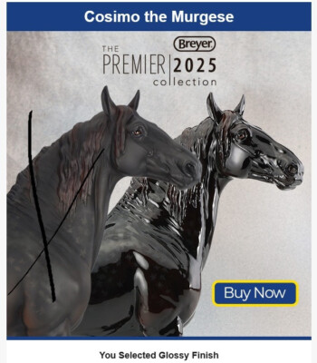 Breyer GLOSSY Cosimo 2025 Premier Club Murgese stallion * FREE DIRECT ...
