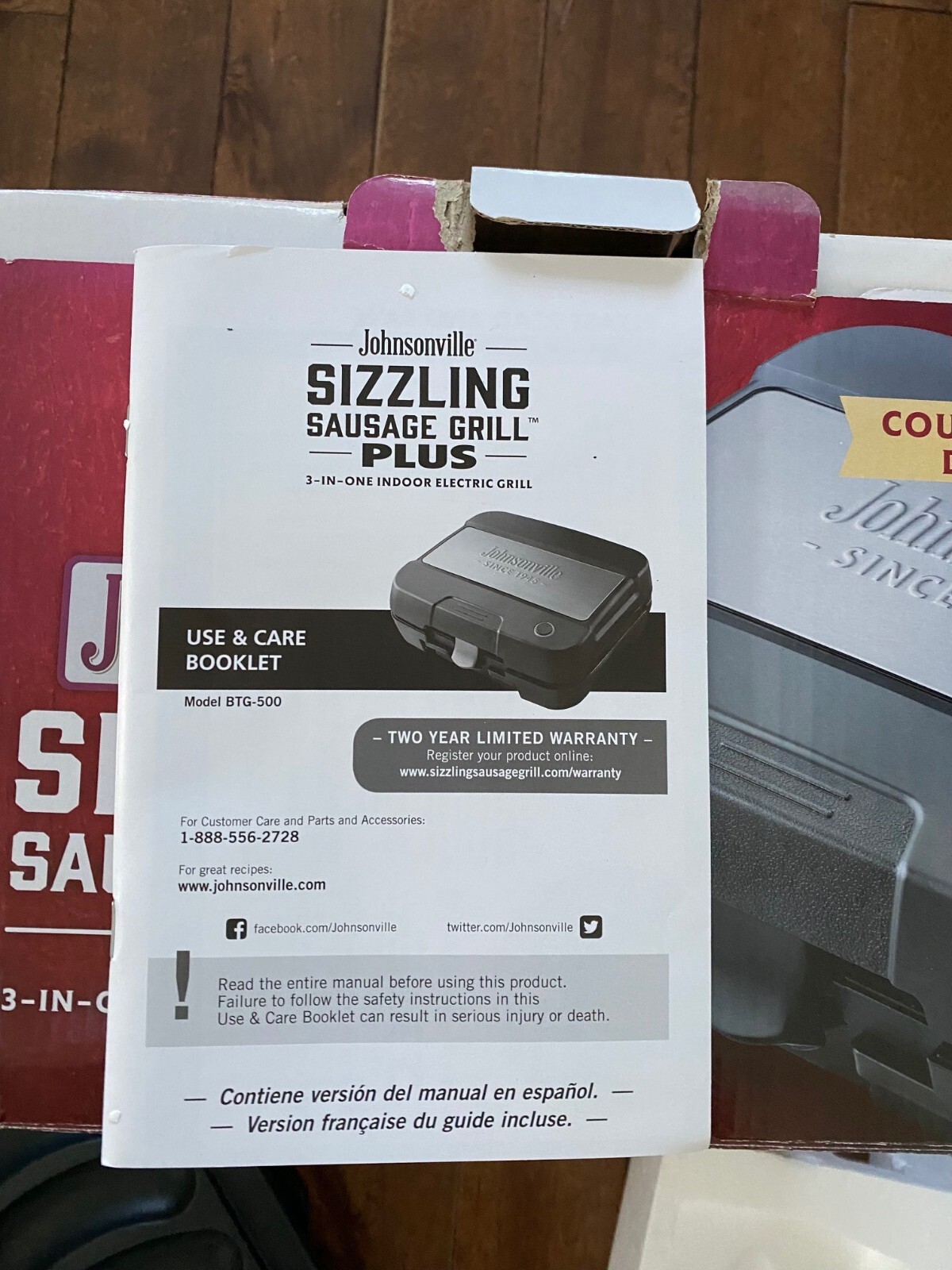 ** Used Johnsonville Plus Sizzling Sausage 3 in-1 Black Indoor Electric ...