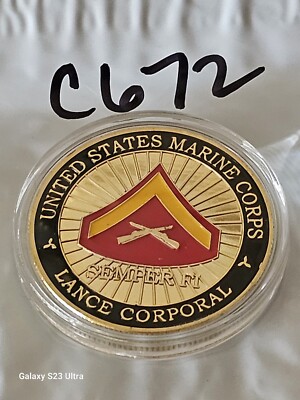 UNITED STATES MARINE CORPS LANCE CORPORAL USMC CHALLENGE COIN C672 | eBay
