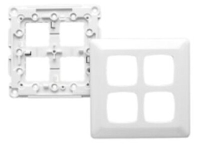 Clipsal PRESTIGE P2000 GRID & COVER 116x116mm 4-Gang Large Plate *Aust ...