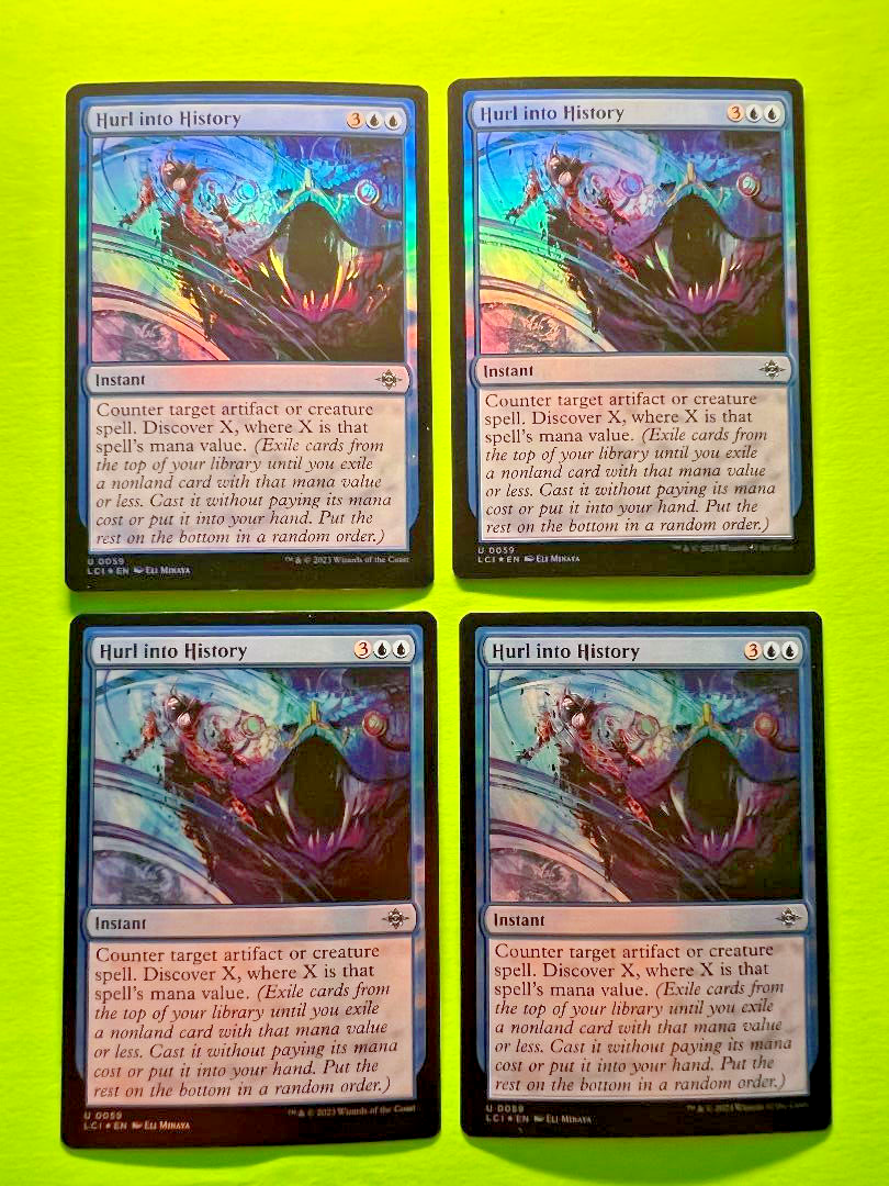MTG Lost Caverns of Ixalan - Hurl into History - X4 FOILS | eBay UK