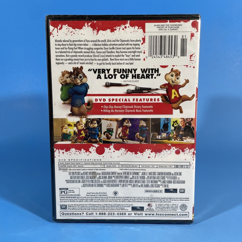 Alvin And The Chipmunks DVD 2007 Brand New Sealed | eBay