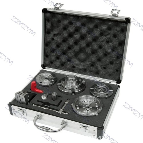 H-00067 4.5" Wood Lathe Chuck Bevel Gear Chuck Set 4 Jaw Self-centering ...