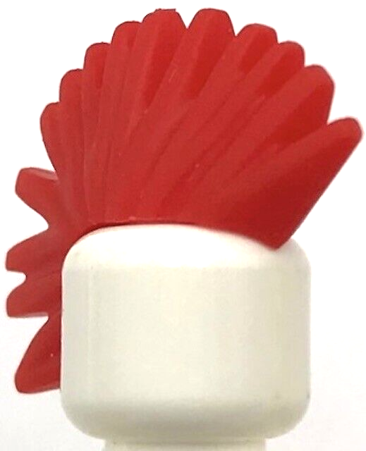 Lego New Red Minifigure Hair Mohawk Part | eBay