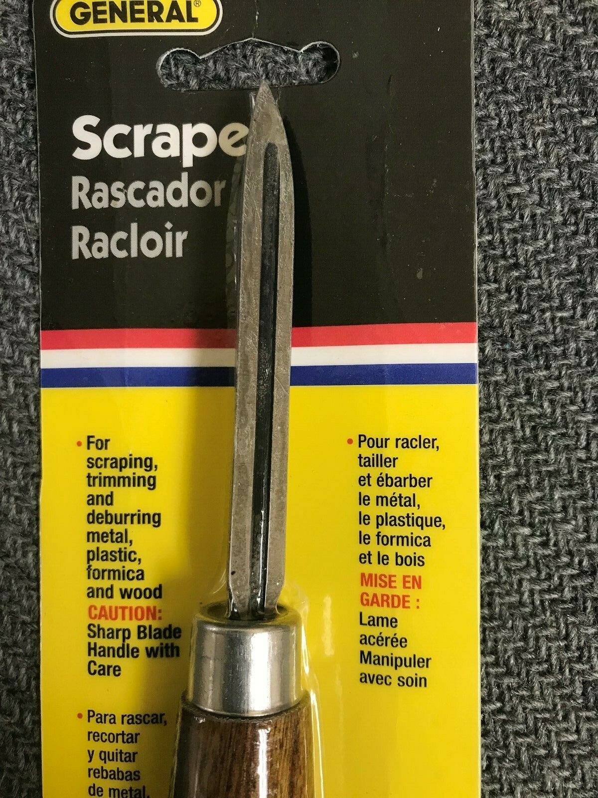 TRIANGULAR SCRAPER 6" - GENERAL TOOLS #478 - NEW IN BLISTER PACK | eBay