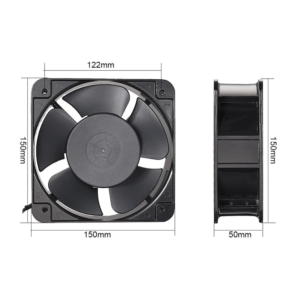 1Pcs 150mm Cooling Computer Case Fan 150x150x50mm DC PC 3D Printer 2 ...
