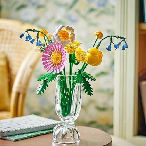 LEGO Botanical Mini Flower Bouquet 10347 Tulip Peony Gerbera Display ...