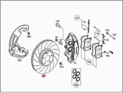 Genuine MERCEDES X222 S-CLASS W222 X222 Bond brake disk 2224200372 | eBay