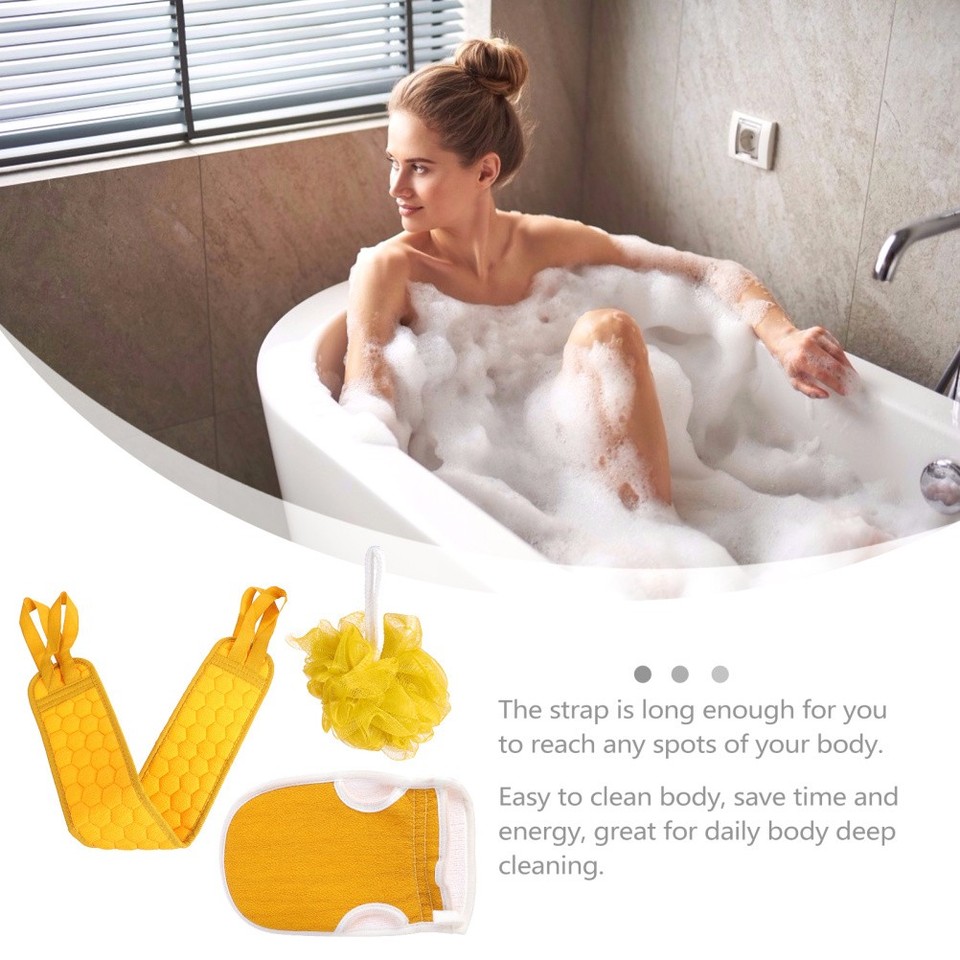 3pcs Household Shower Gloves Bath Towel Exfoliating Rubbing Mud Towel ...