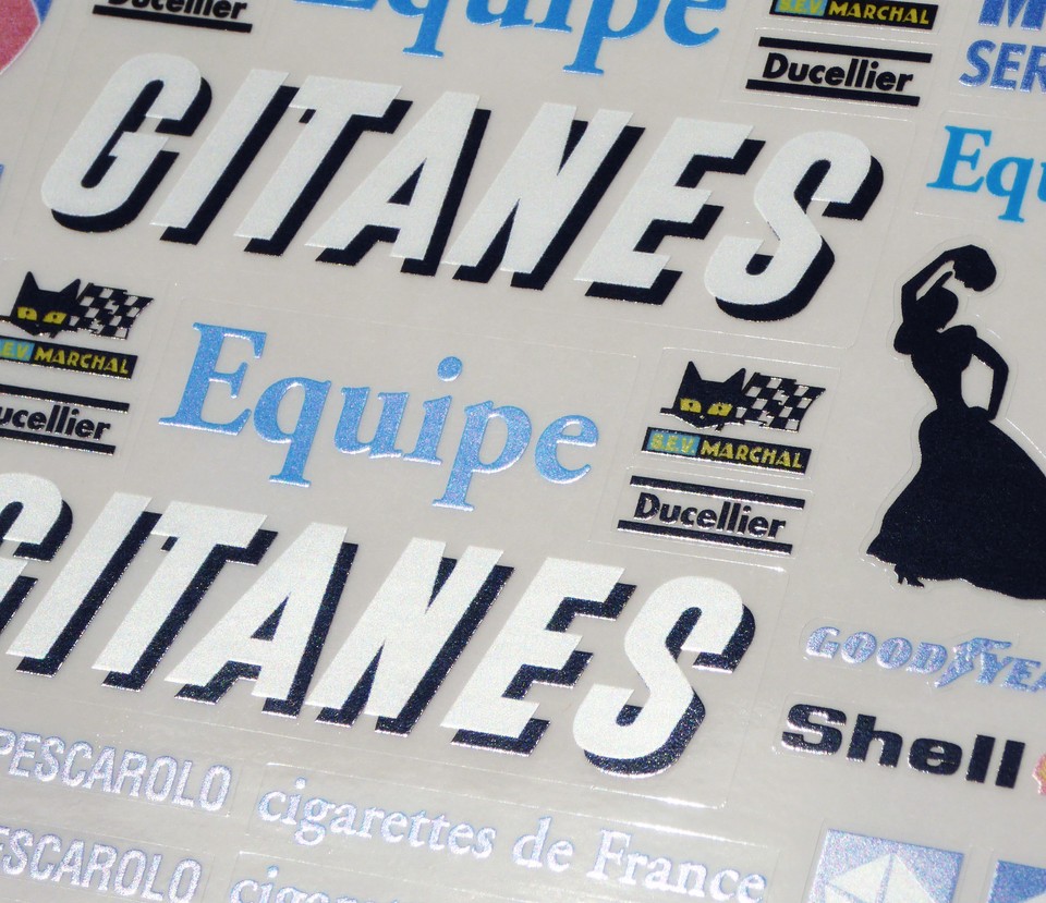 GITANES Race Team Transporter SLOT CAR 32nd SCALE Decals Stickers ...