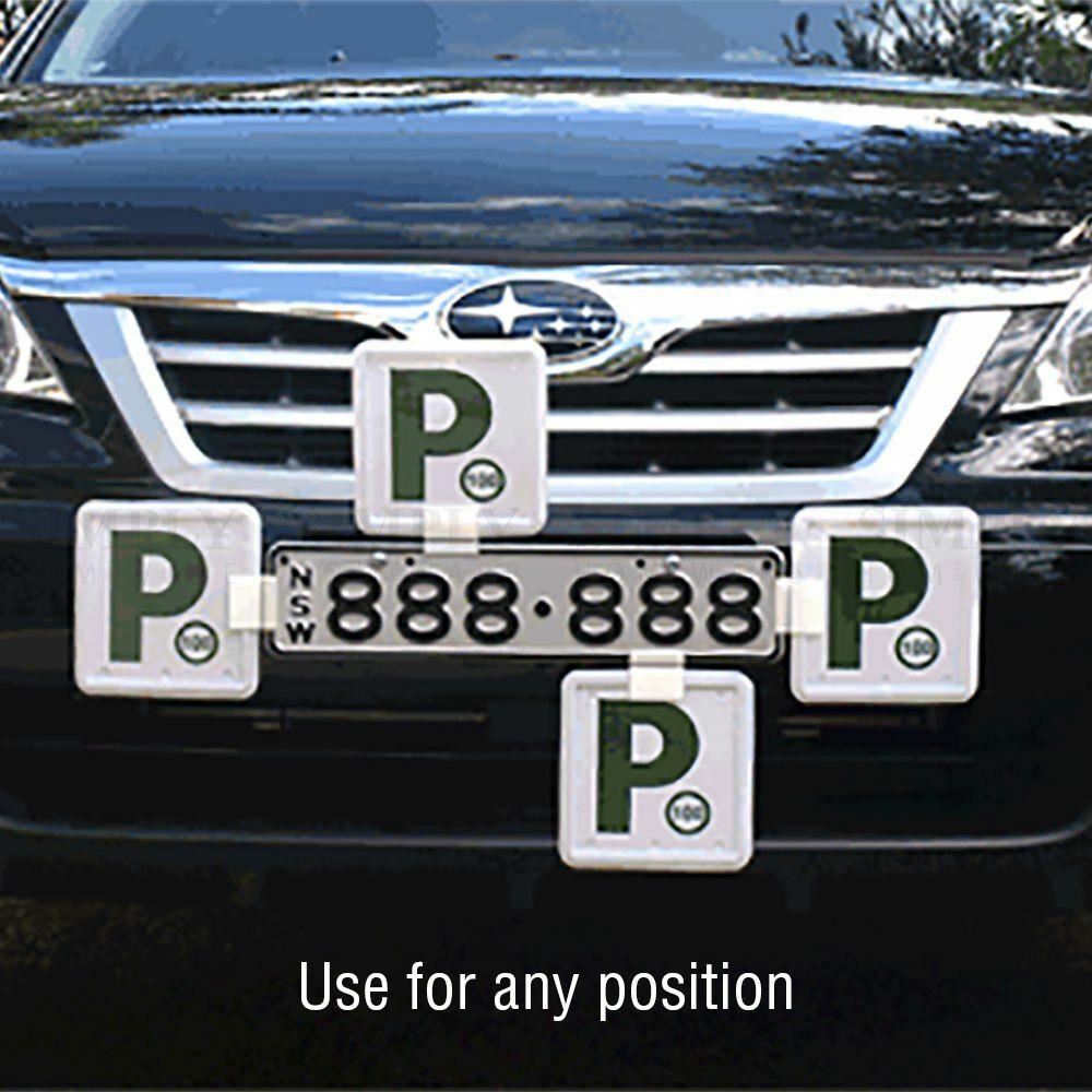 4x P Plate Clips White L Green Red Holder Car Number Set License NSW P1 ...