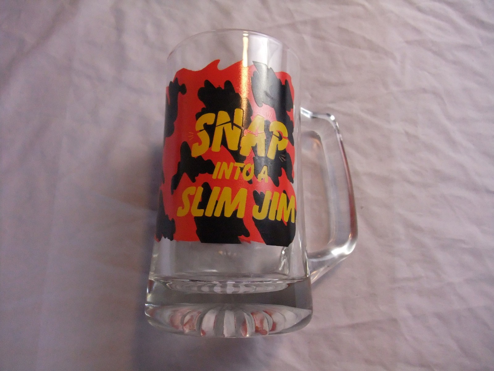 Vintage Slim Jim Snap Into A Slim Jim Glass Mug | eBay