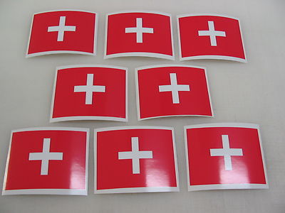 8 SWISS FLAG Sticker Decal LOT 4 boat car Window Truck suv Wholesale ...