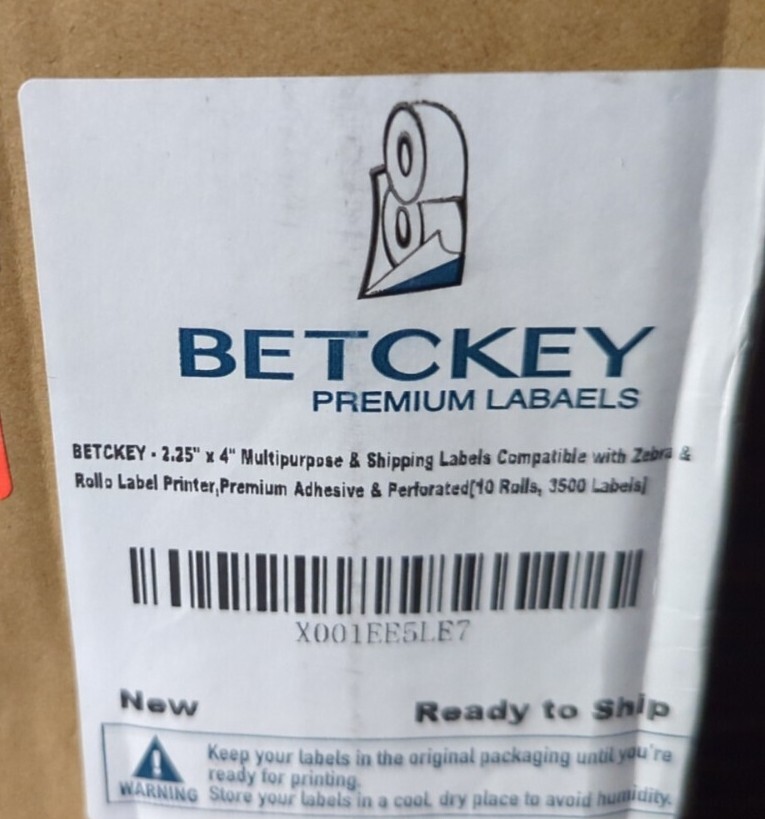 BETCKEY - 2.25 “ X 4” Premium Multi Purpose & Shipping Labels 10 Rolls ...