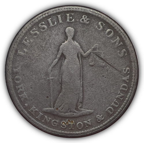 1824 Upper Canada Leslie and Sons Half Penny B-718 Very Good Coin ...