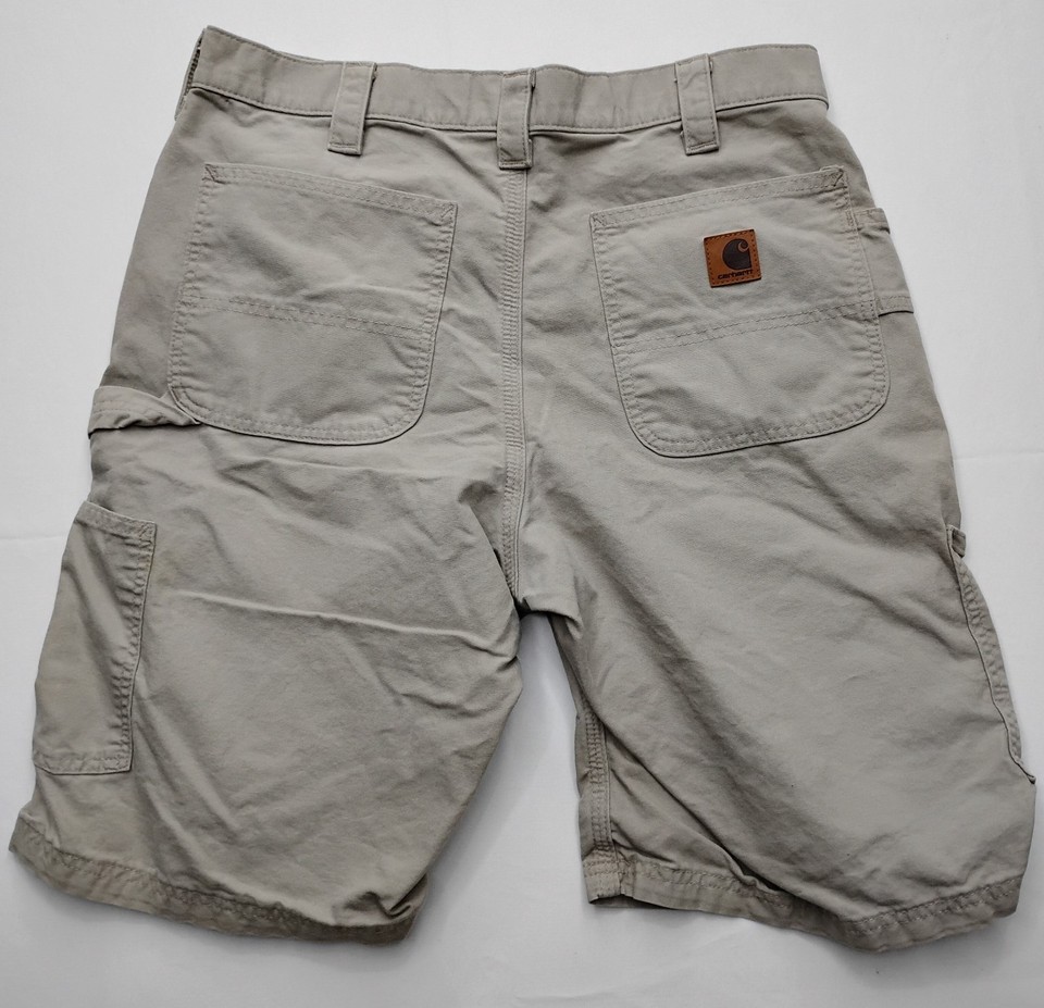 Carhartt Carpenter Shorts Tan Loose Fit B147 Utility Workwear Cotton ...