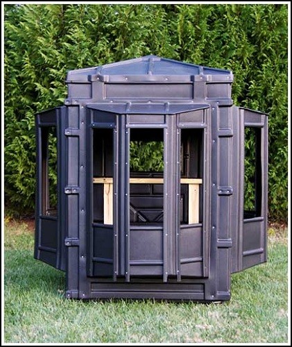 Hughes Hunting Blinds The Intimidator 4'x4' Blind w/ Full Door & Slide ...