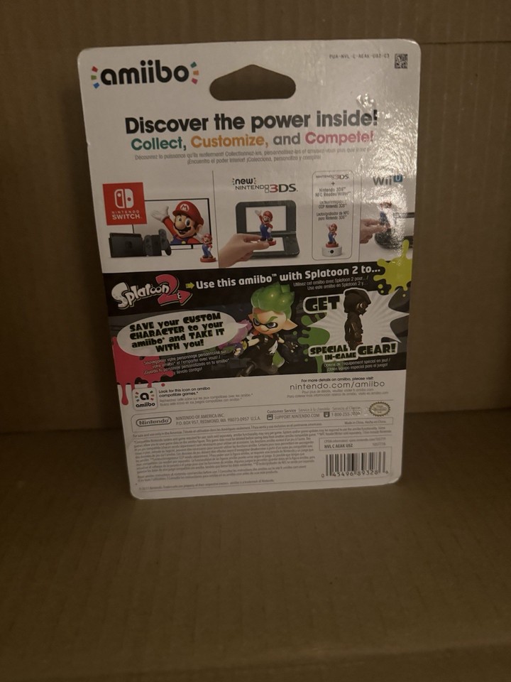 GENUINE Nintendo Switch amiibo Wii U Splatoon 2 Inkling Boy Neon Green ...