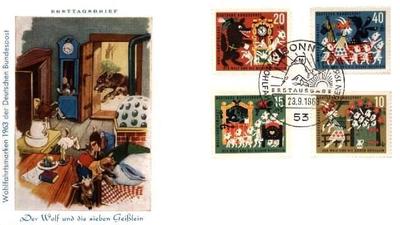 Germany 1963 FDC 408-11a Grimm Marchen Fairy Tales | eBay