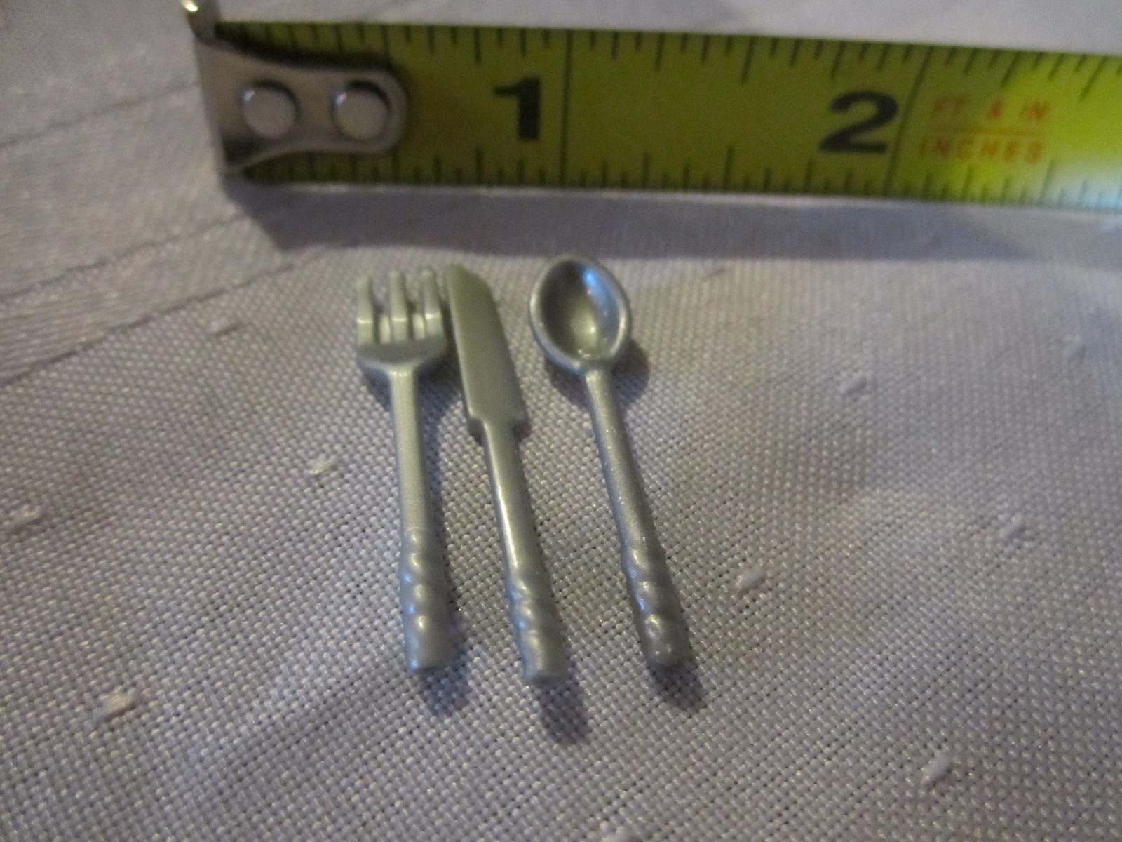 Barbie accessory Fork Spoon knife table setting silverware part toy ...