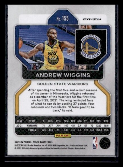 2021 Panini Prizm #155 Andrew Wiggins Ruby Wave Warriors | eBay