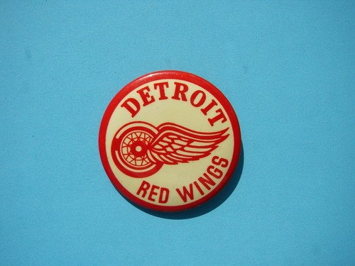 1980`S VINTAGE NHL HOCKEY DETROIT RED WINGS TEAM LOGO PIN PINBACK ...
