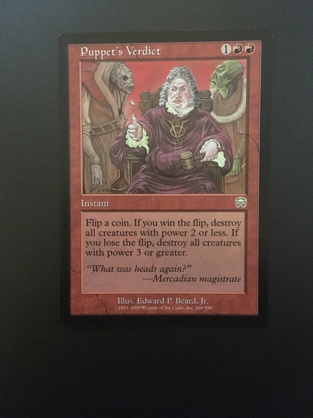 Magic The Gathering MTG - Mercadian Masques - Puppet’s Verdict | eBay