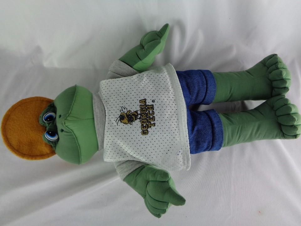 Georgia Tech Yellow Jackets Plush Stuffed Frog 20" Plays Ramblin' Wreck ...