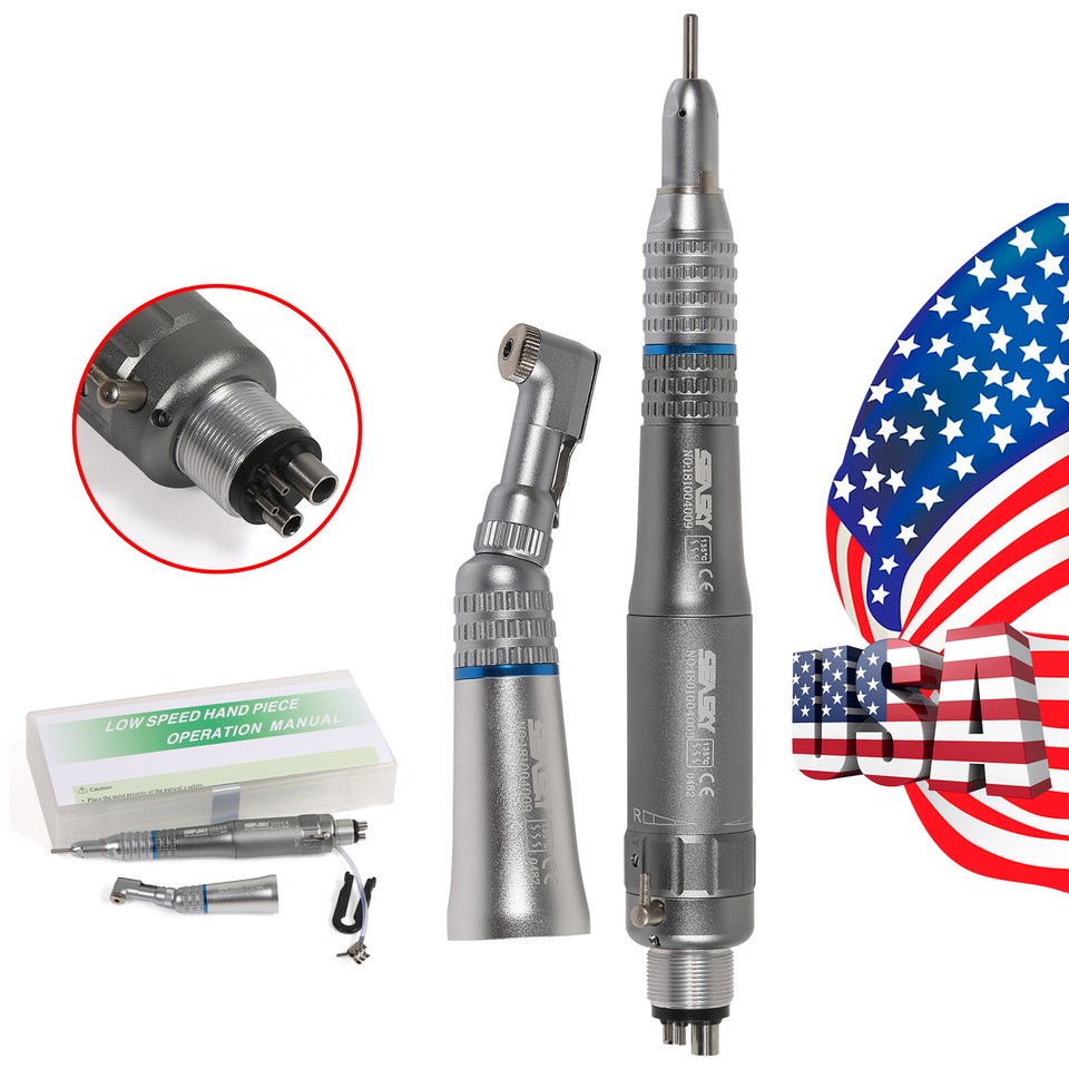 NSK Style Dental Slow Low Speed Handpiece Straight Contra Angle Air ...