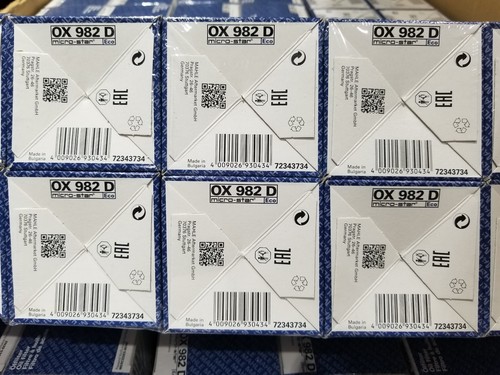 4X MBENZ A2701800109 = MAHLE OX 982 D Engine Oil Filter 4UNITS OX982D ...