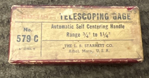Starrett 579C Telescoping Gage w/Box (3/4"–1-1/4" Range) | eBay