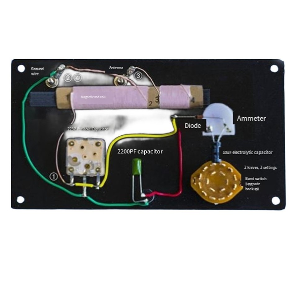 DIY Electronic Mineral Radio Kit with Circuit Board for Crystal Radio ...