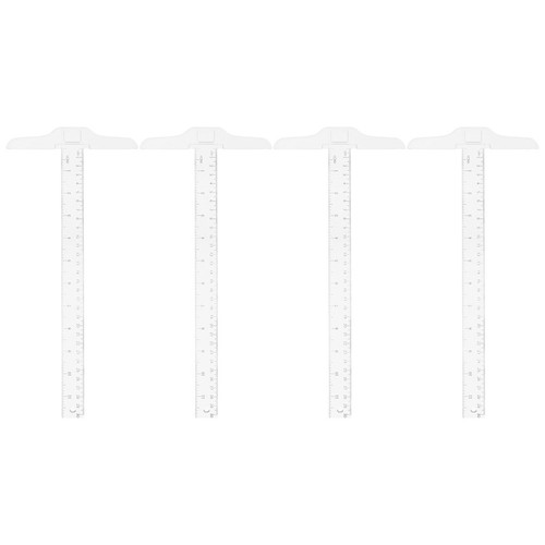 4 Pcs Architecture Ruler T-shaped Rulers Measuring T-ruler Plastic ...