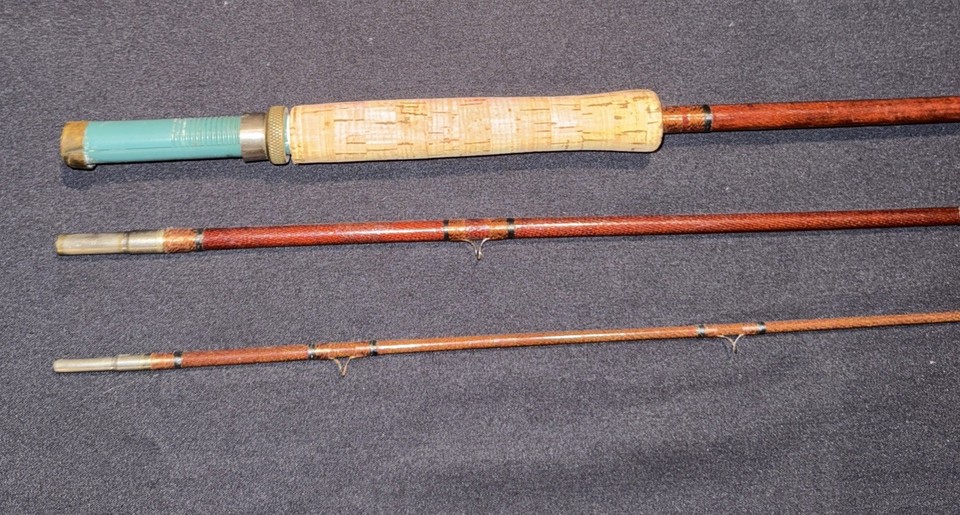 Vintage Fly Rod Early Fiberglass Cork Handle 9ft 3 Piece Unknown Maker ...