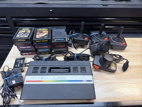 Atari 2600 Jr. Rainbow Console Bundle with 15 Games! Tested Works | eBay