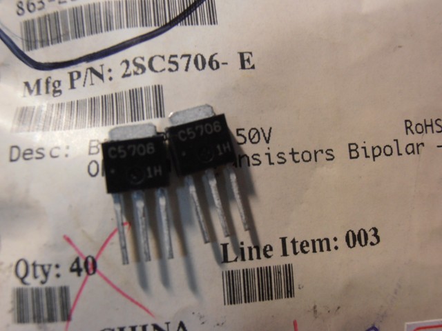 5pcs 2SC5706-E 5A 50V Bipolar Transistors BJT BIP NPN 2SC5706 TO251 ON ...