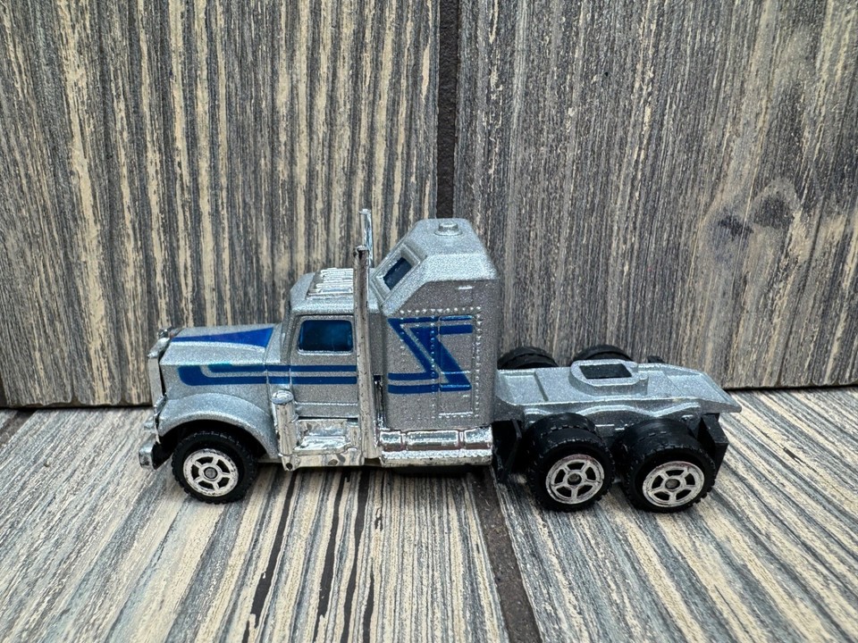 Vintage Die-Cast Semi-Truck Model Silver & Blue | eBay