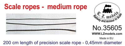 LZ Models Scale Ropes - Medium Rope (Length: 200cm, Diameter: 0.45mm ...
