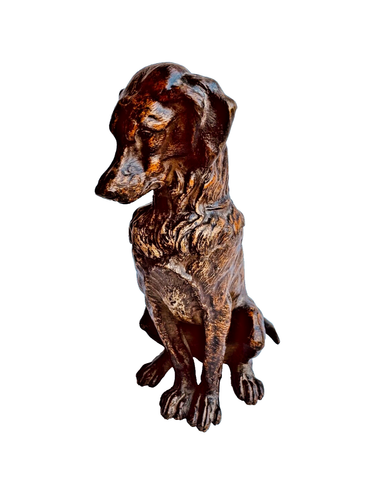 Late 19th Century Antique Solid Brass Cold Painted Dog Inkwell | eBay