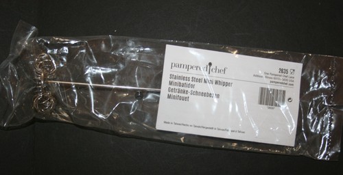 NEW NIP - Pampered Chef Stainless Steel Mini Whipper Whisk 2635 9.25 ...